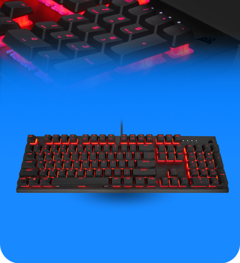 TECLADO GAMING CORSAIR K60 PRO MECANICO RED CHERRY LED Teclado Tera ...